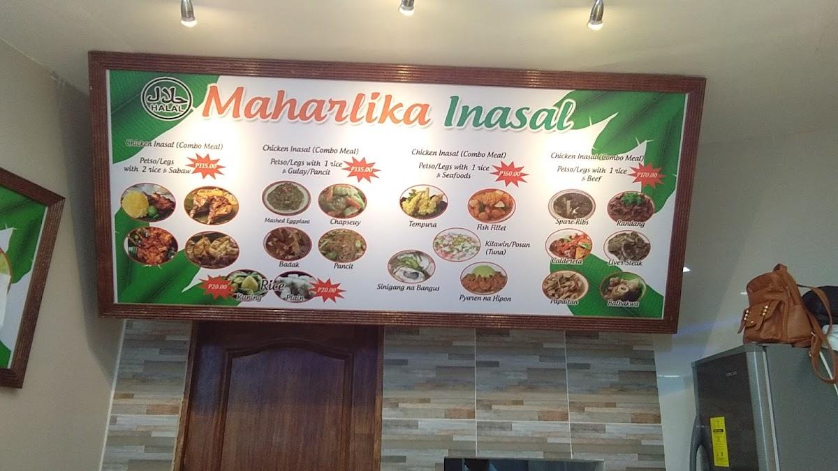 Menu at Maharlika Inasal restaurant, Iligan City