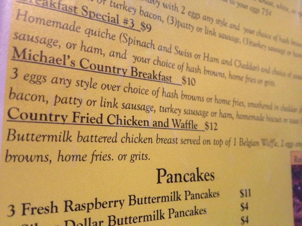 Menu at White Wolf Cafe, Orlando