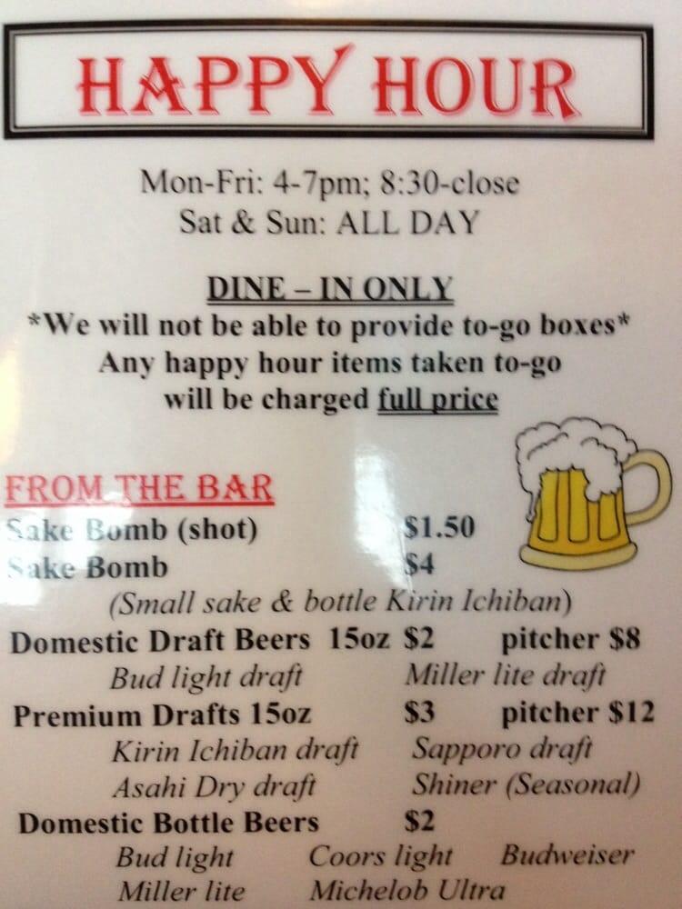 Menu at Sushi NiNi restaurant, Round Rock