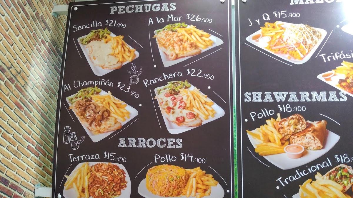 Menu at La terraza restaurant, Riohacha