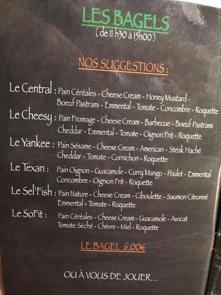 Menu au Social Perk pub et bar, Rouen