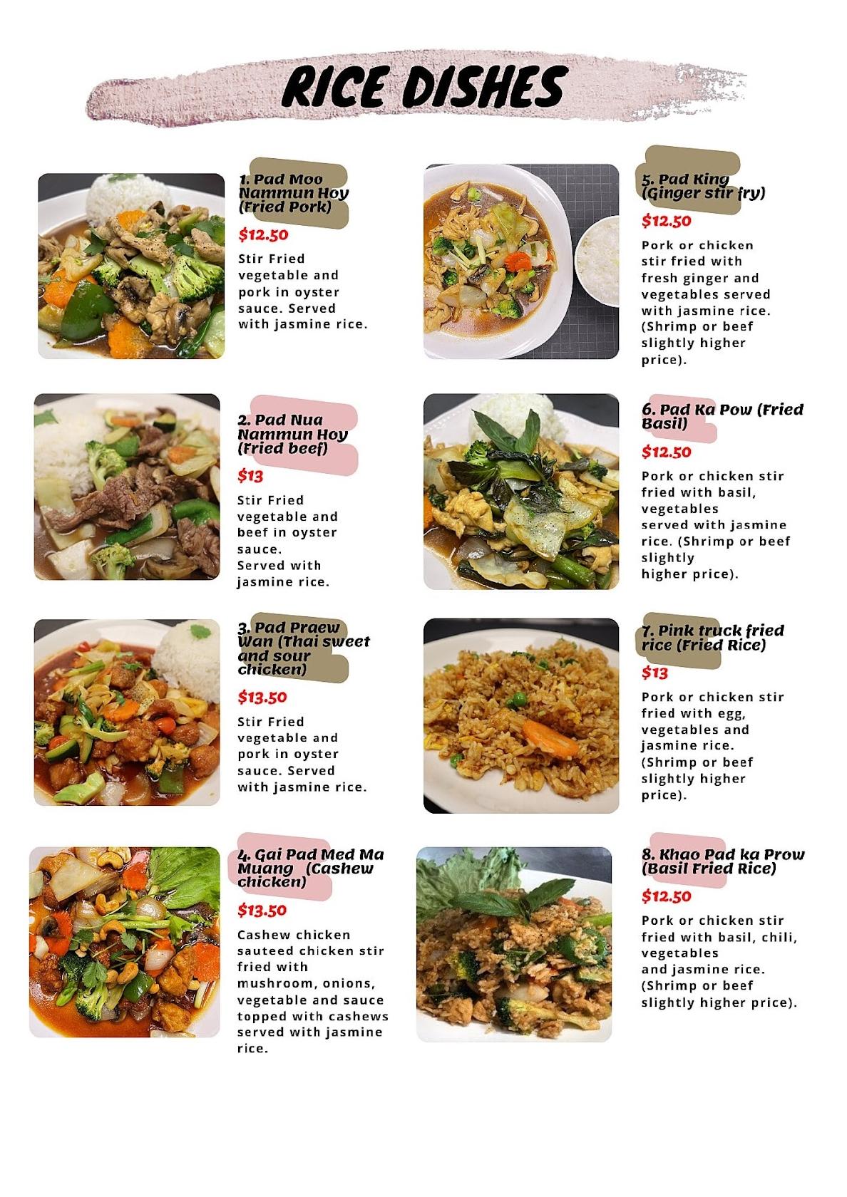 Menu at Try Thai Food Minot restaurant, Minot, S Broadway suite 4a