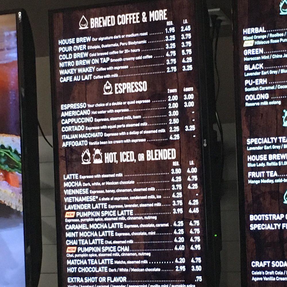 Menu at Brew Coffee Spot cafe, La Mesa