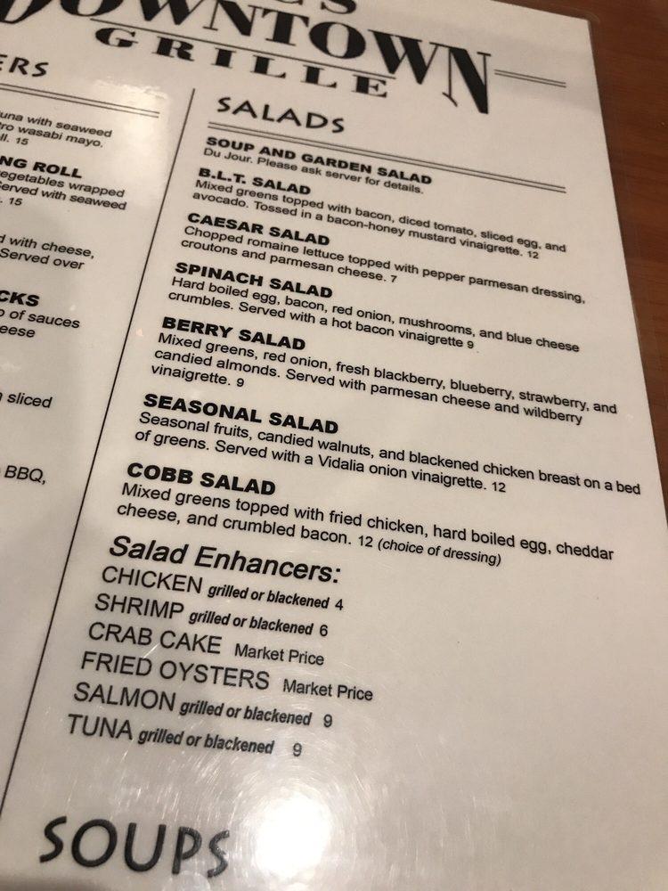 Menu at Doc's Downtown Grille restaurant, Easton