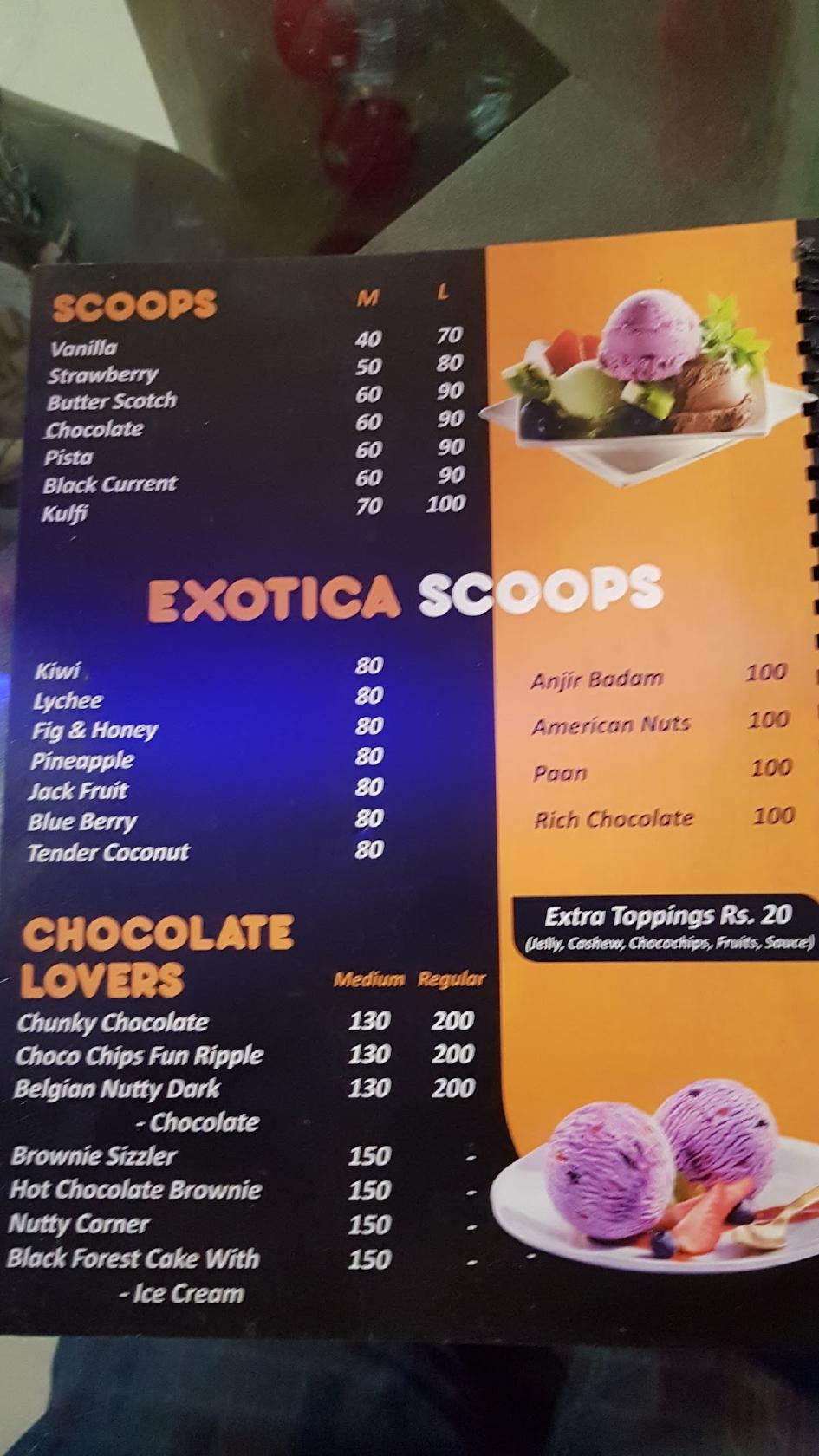 Menu at Falooda House, Tiruchirappalli, B 6