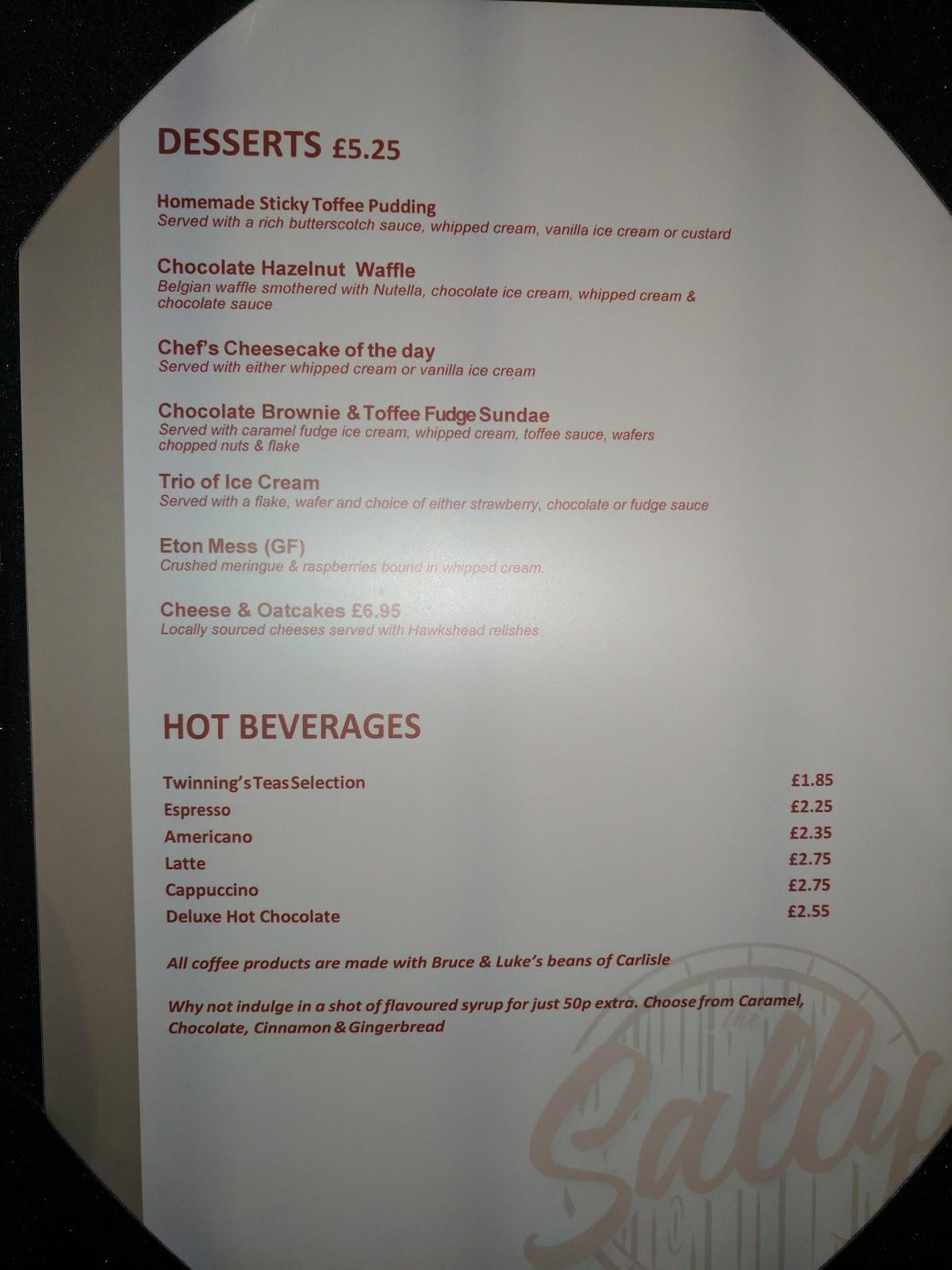 Menu at The Sally pub & bar, Brampton