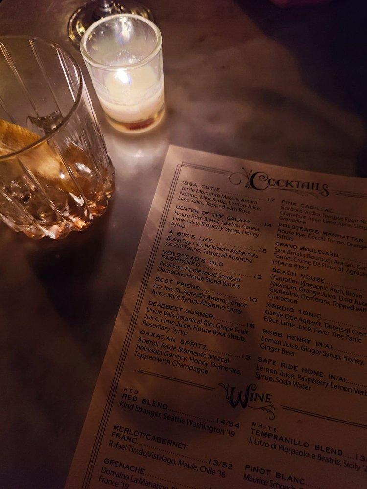 Menu at Volstead's Emporium pub & bar, Minneapolis
