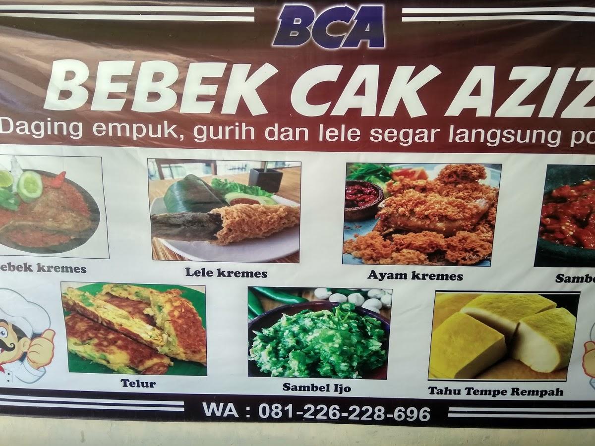 Menu at Bebek Cak Azis restaurant, Surabaya