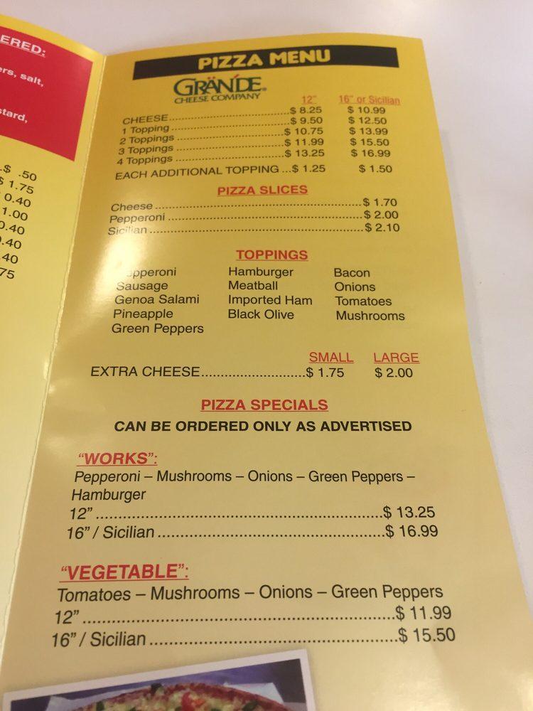 Menu at Christopher's Subs & Pizza pizzeria, Nashua
