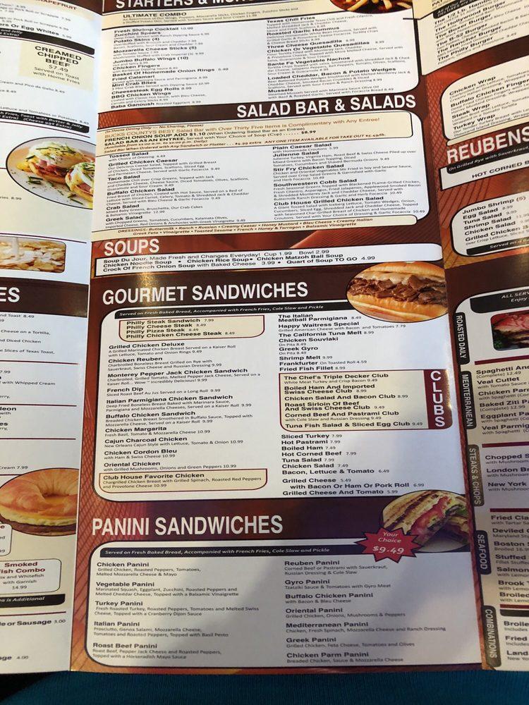 Menu at Club House Diner, Bensalem, Street Rd