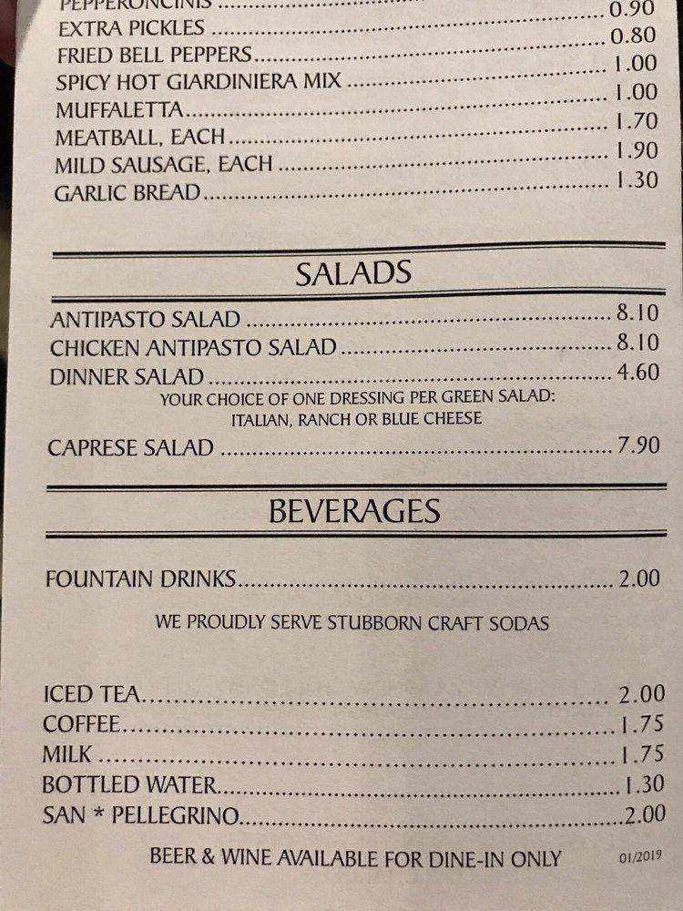 Menu at Cortina's Italian Market & Pizzeria, Anaheim, W Orange Ave