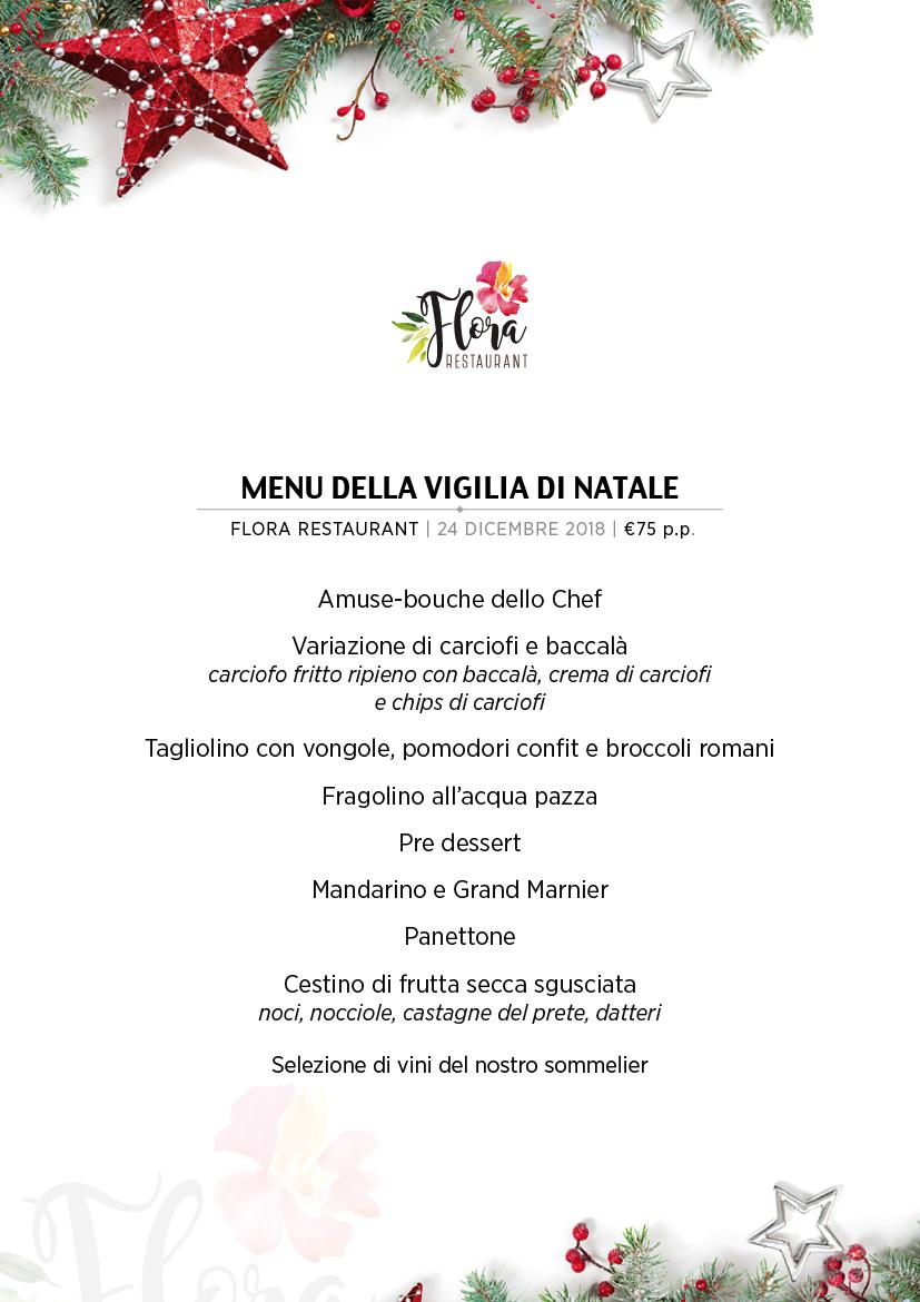 Menu at Flora Restaurant, Rome