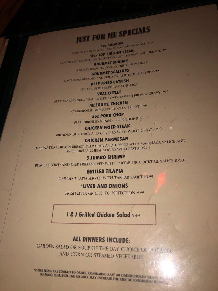Menu at I & J Fountain Restaurant, Surprise