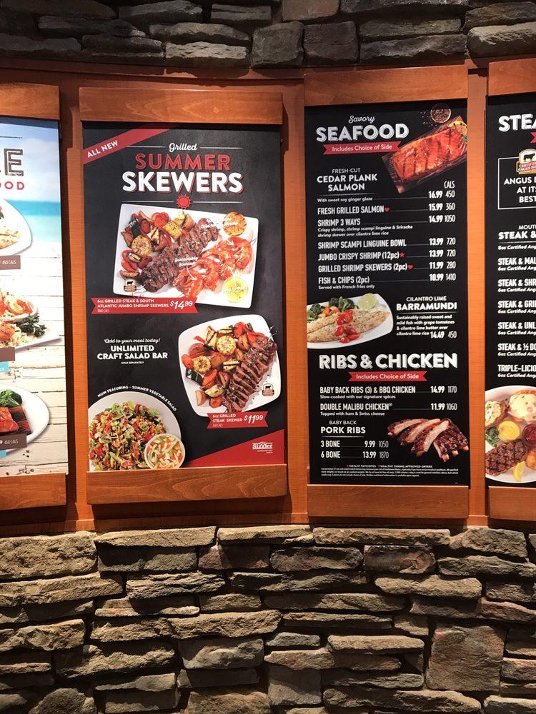 Menu at Sizzler steakhouse, Stockton, E Hammer Ln