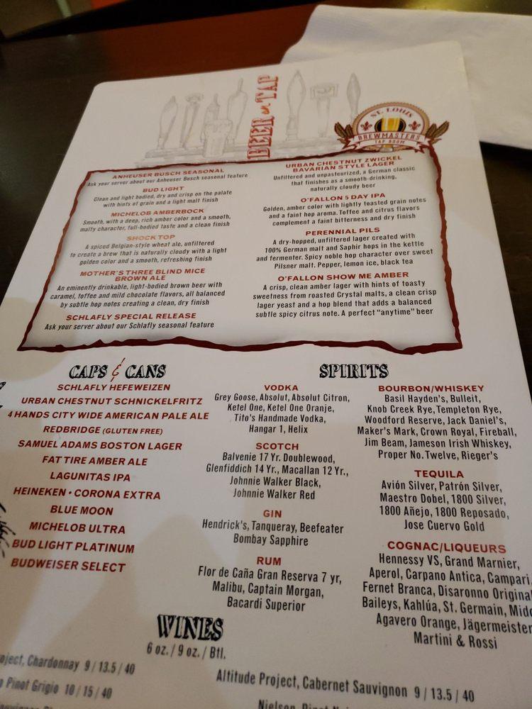Menu at St. Louis Brewmasters Tap Room pub & bar, St. Louis, St. Louis ...