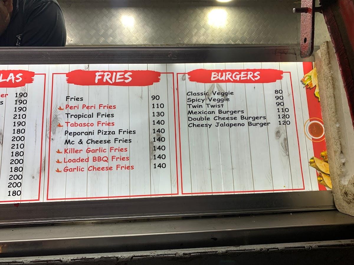 Menu at The frankie station, Ahmedabad