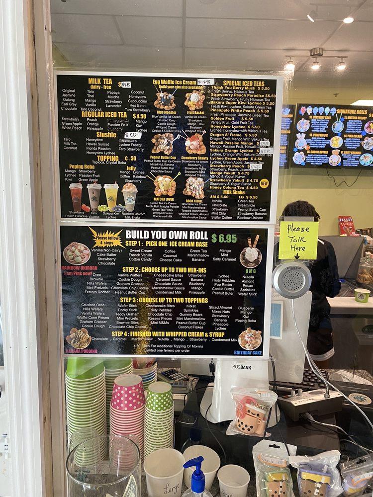 Carta de Cool Spot Ice Cream Rolls & Boba Teas, Boynton Beach