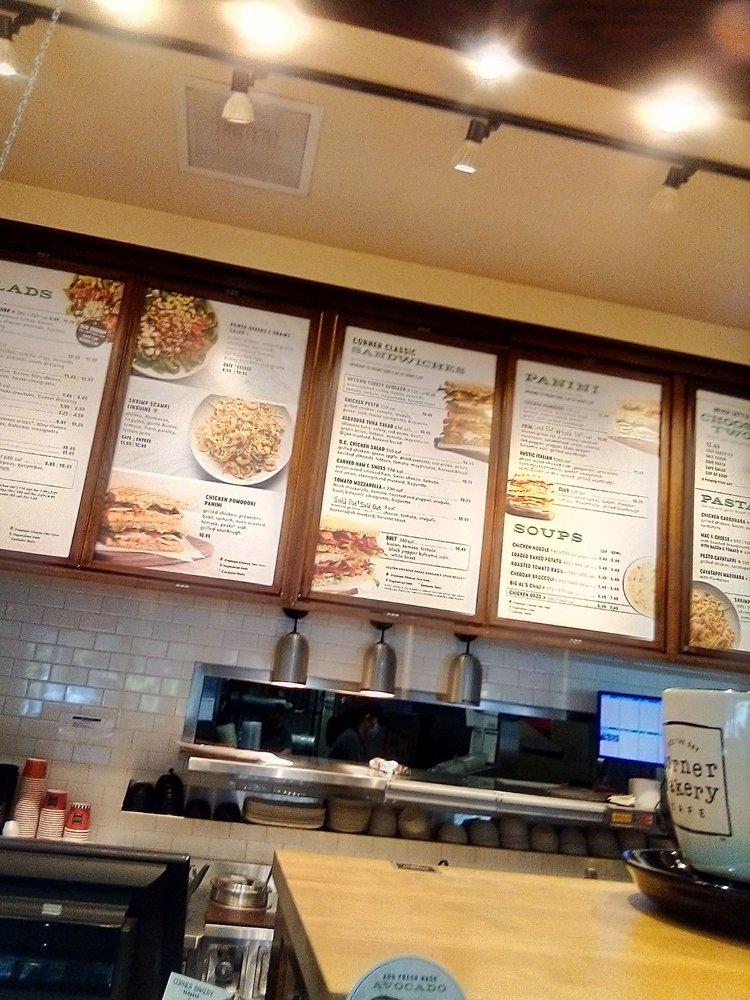 Menu at Corner Bakery Cafe, Palo Alto, El Camino Real