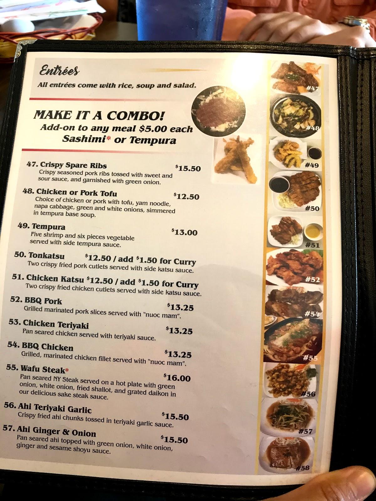 Menu at Pho Time restaurant, Aiea