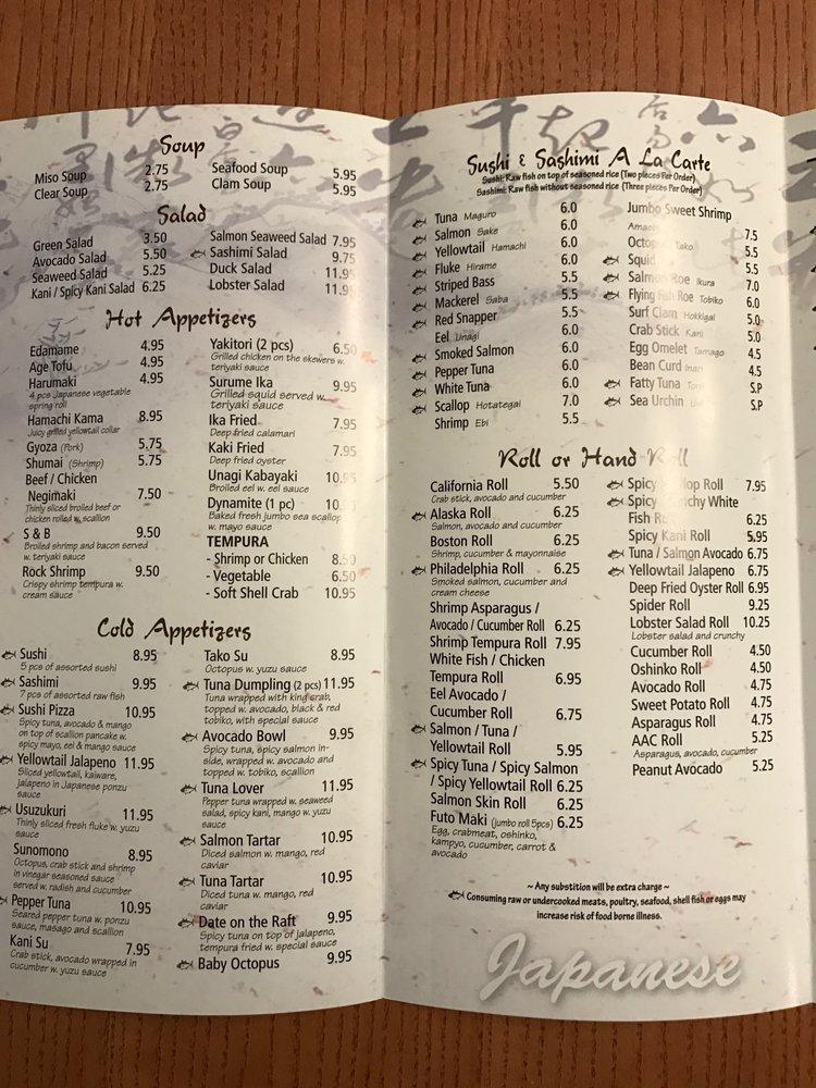 Menu at Fan Bistro restaurant, Livingston
