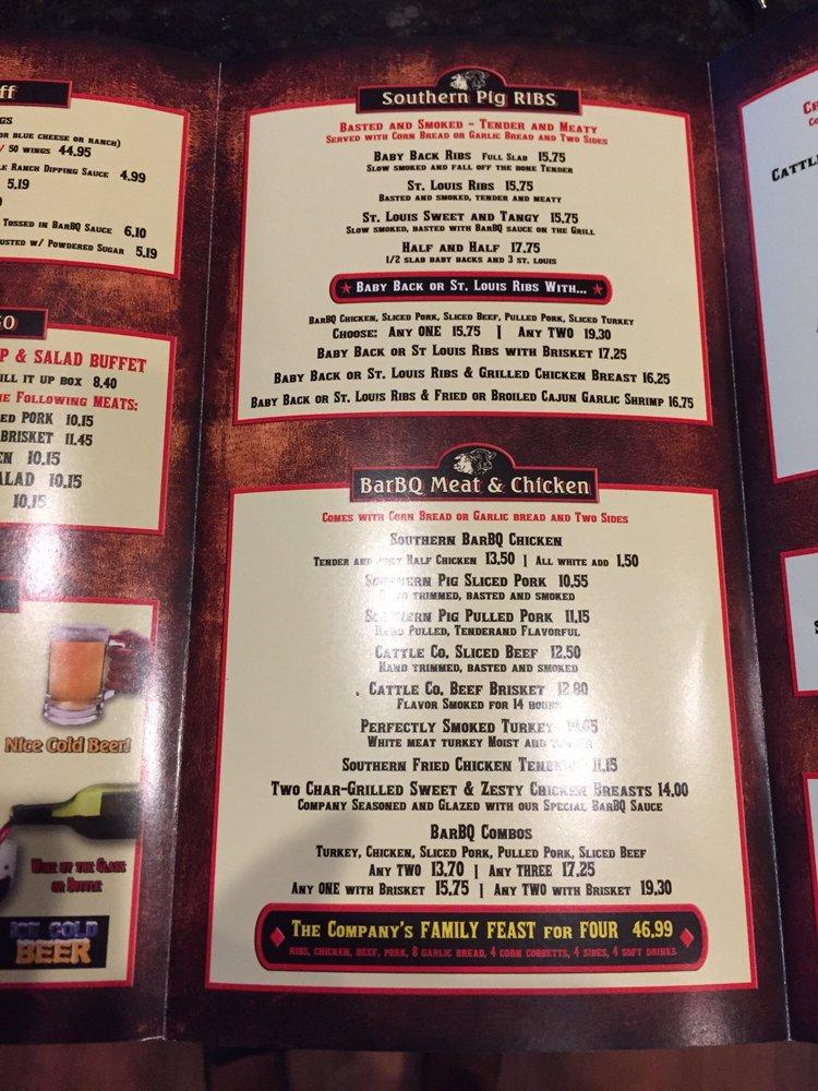 Menu at Southern Pig & Cattle Ocala HWY 200 BBQ, Ocala, SW State Rd 200