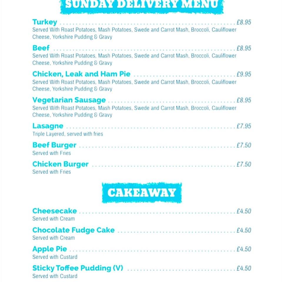 Menu at The Beulah Bistro Ltd pub & bar, Leeds