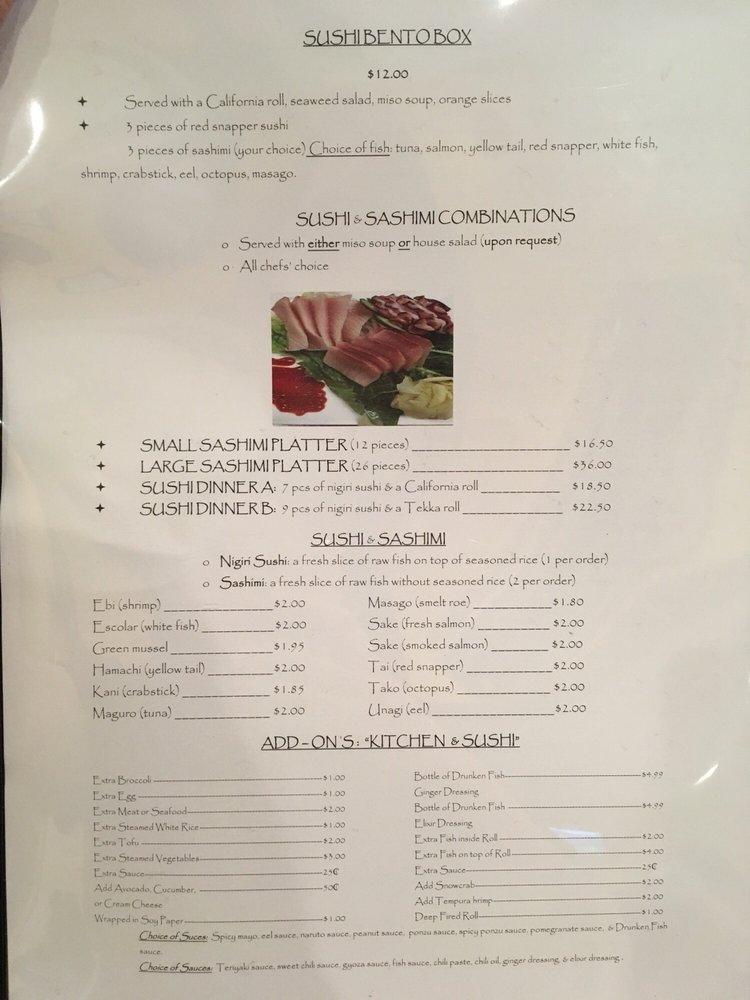 Menu at Drunken Fish - Baton Rouge, LA restaurant, Baton Rouge
