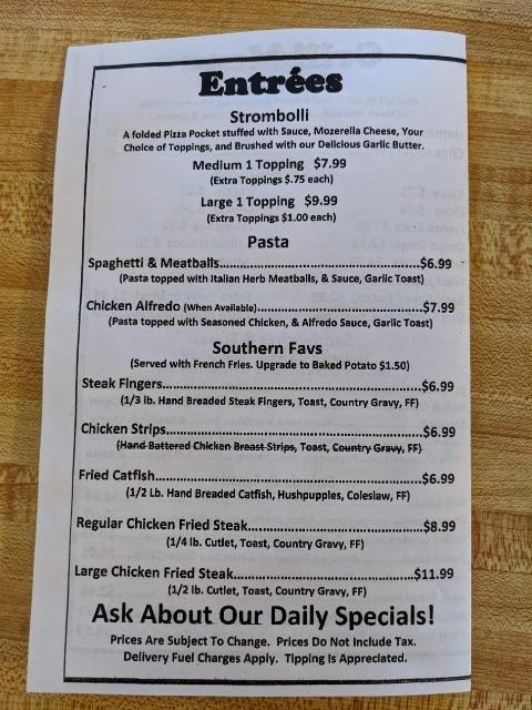 Menu at Pizza Pro / Partner's Grill pizzeria, Comanche, TX-16