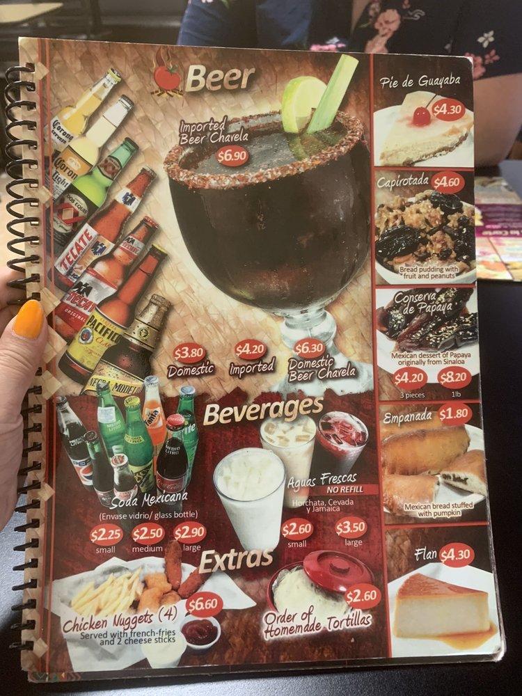 Menu at Asadero Los Corrales restaurant, Palm Springs