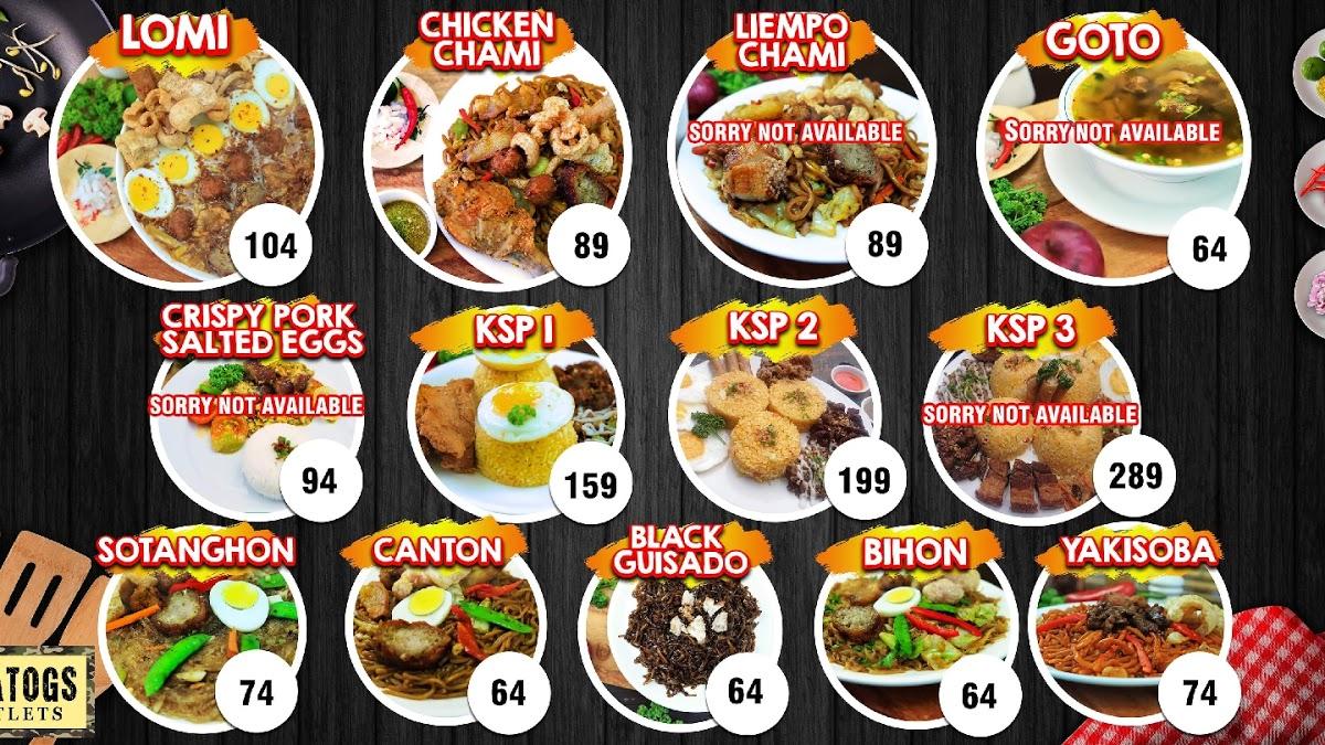 Kwatogs Sabang, Lipa - Restaurant menu, prices and reviews