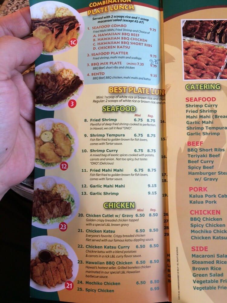 Menu at L&L Hawaiian Barbecue, Las Vegas, N Buffalo Dr