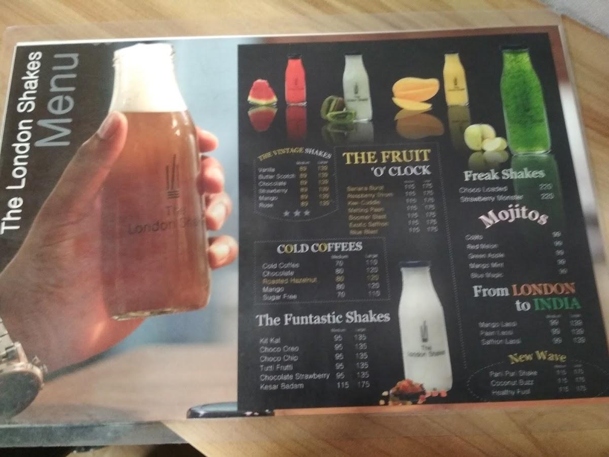 Menu at THE LONDON SHAKES, Hyderabad, 913/A