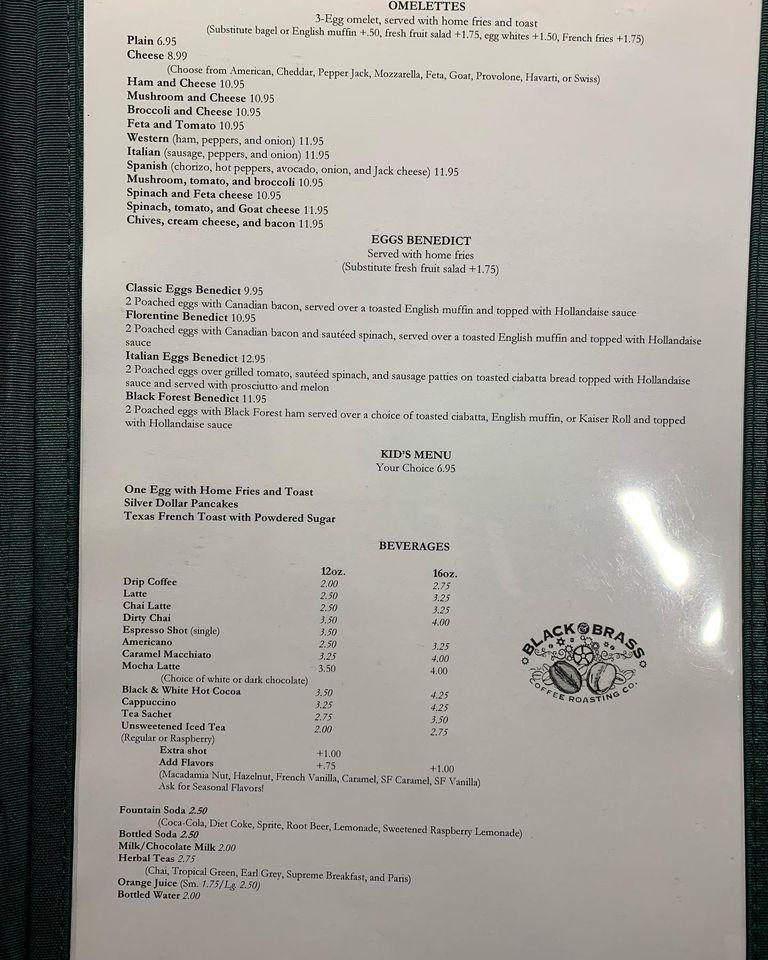 Menu at The Country Fox Cafe, New Vernon