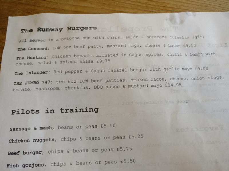 Menu at The Propeller Inn pub & bar, Bembridge