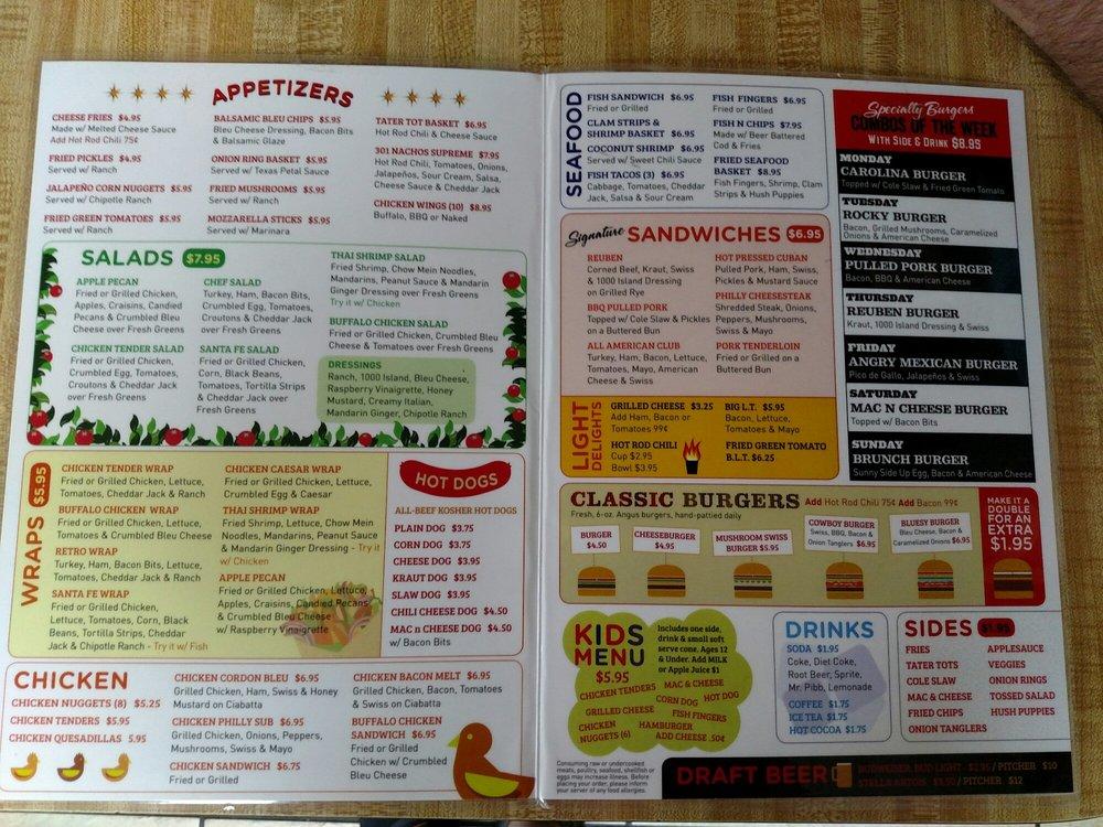Menu at Shake Station restaurant, Ellenton