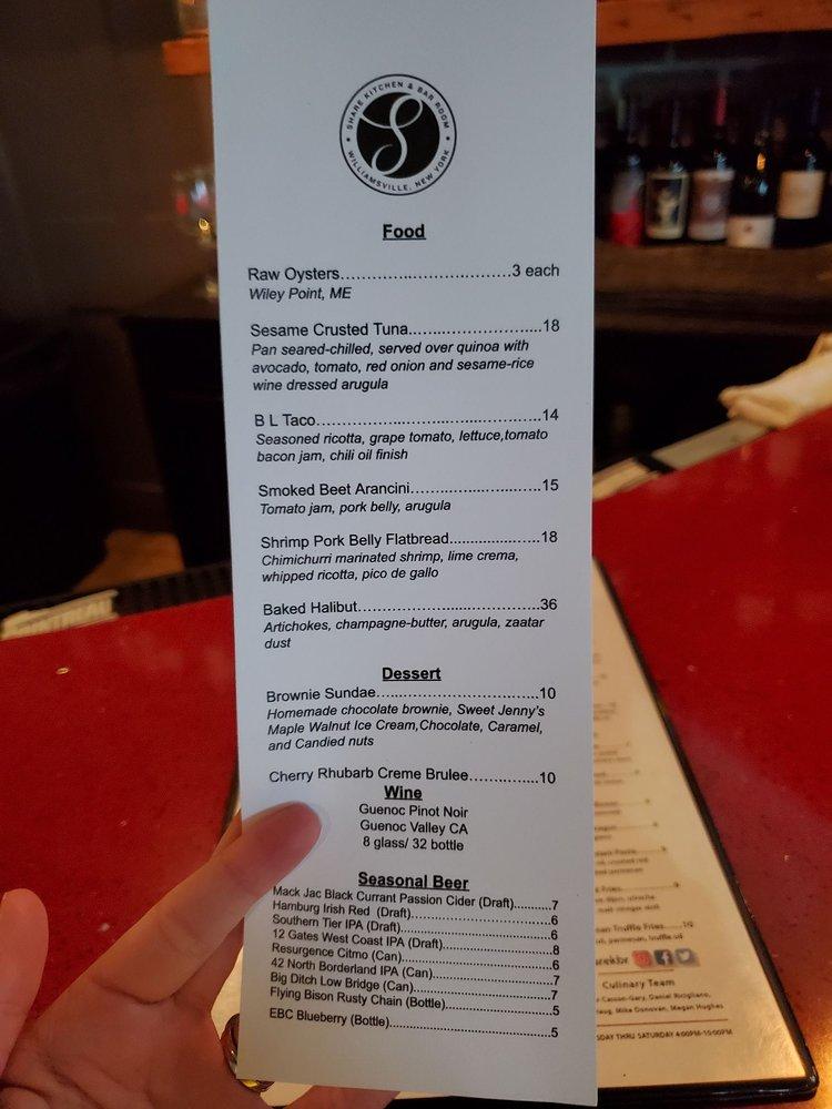 Menu at Share Kitchen & Bar Room, Williamsville