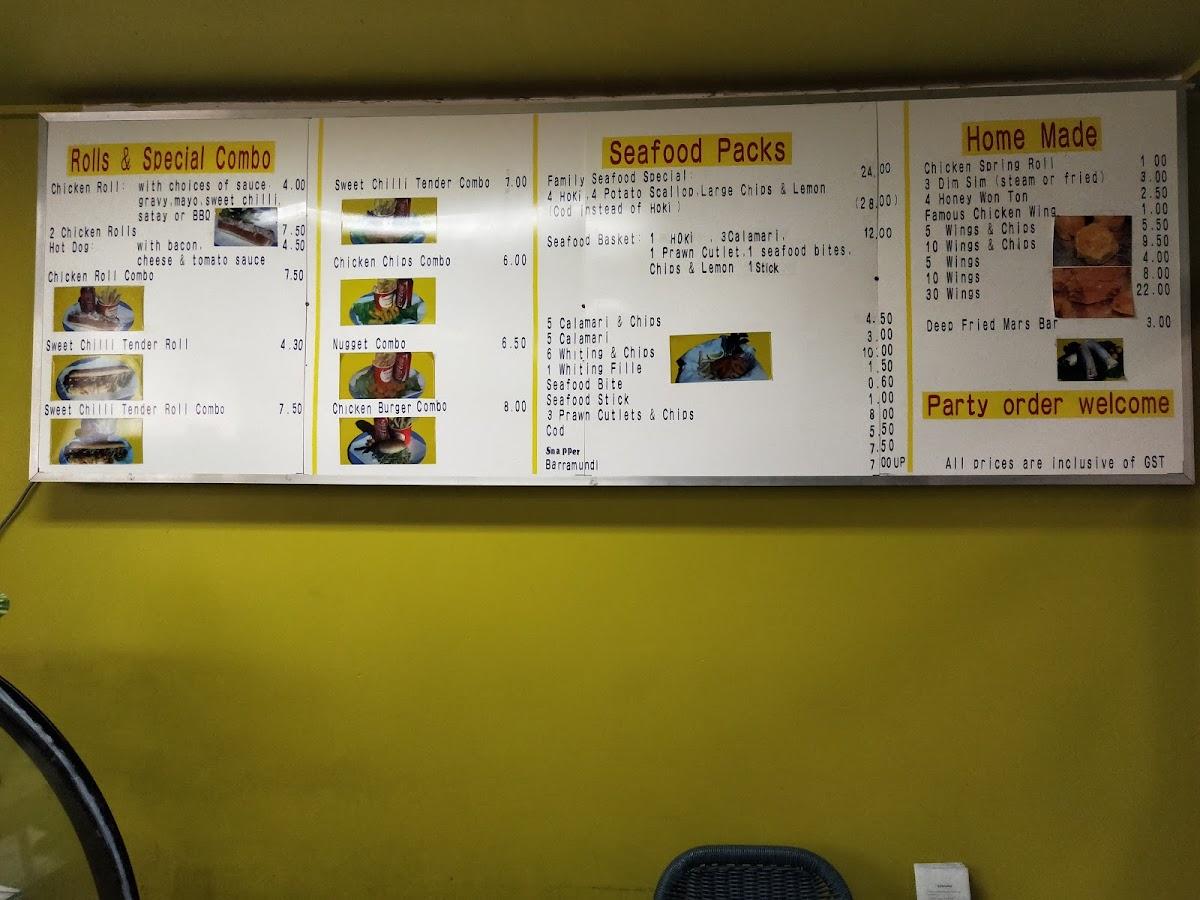 Menu at Wellington Country Chicken fast food, Wellington Point