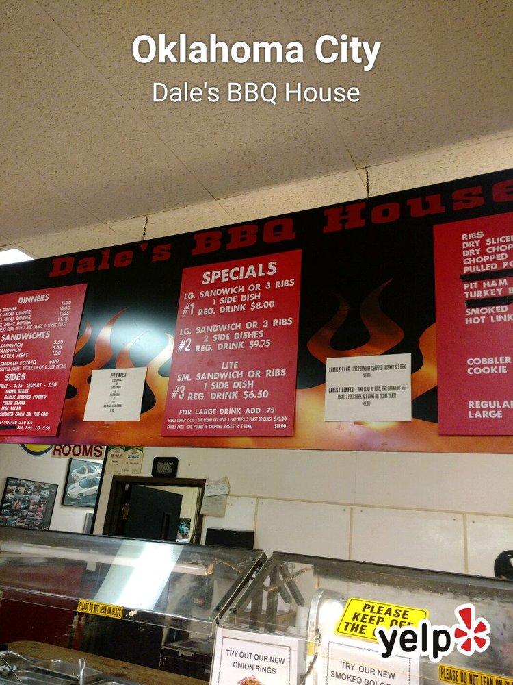 Menu at Dale's BBQ House, Oklahoma City, S Western Ave suite b