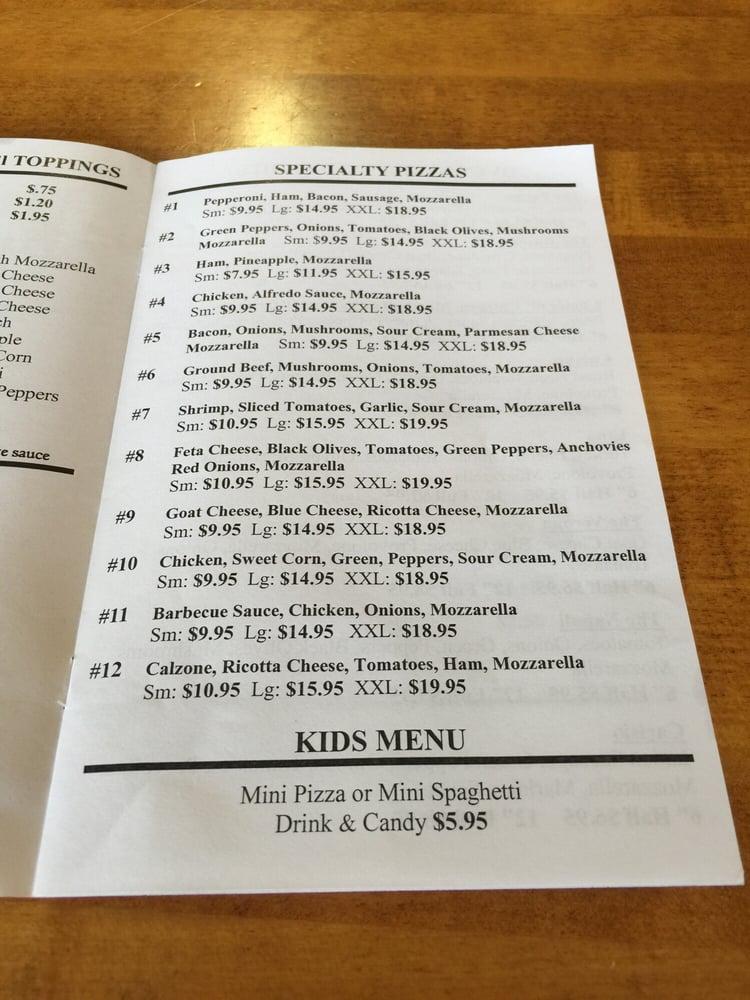 Menu at Dora's Pizza pizzeria, Haines City