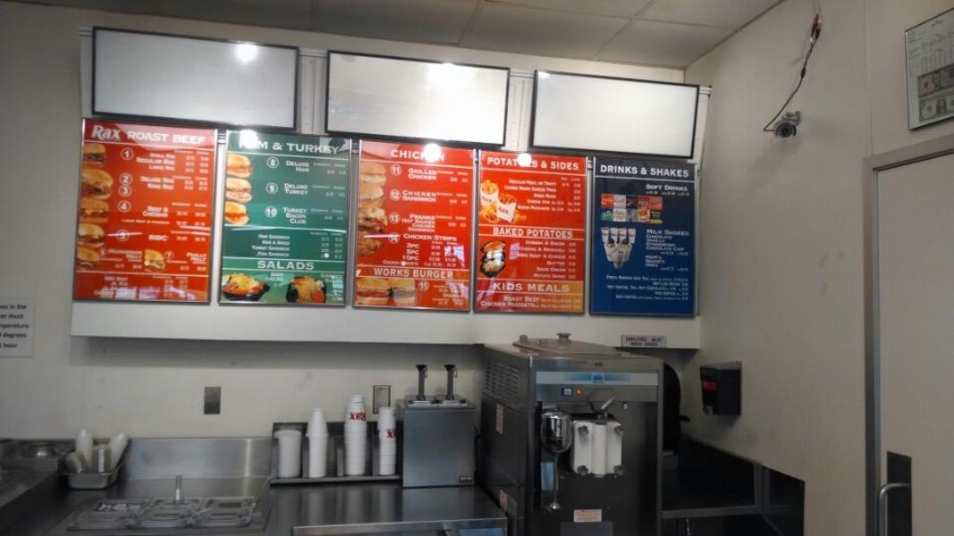 Menu at Rax fast food, Circleville