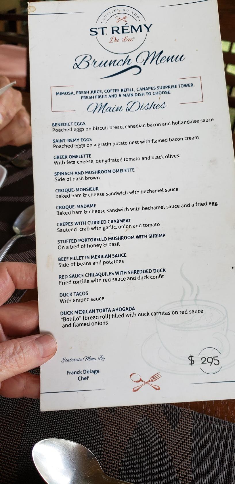 Menu at St Rémy du Lac pub & bar, Ajijic, Juan Antonio Torres 40