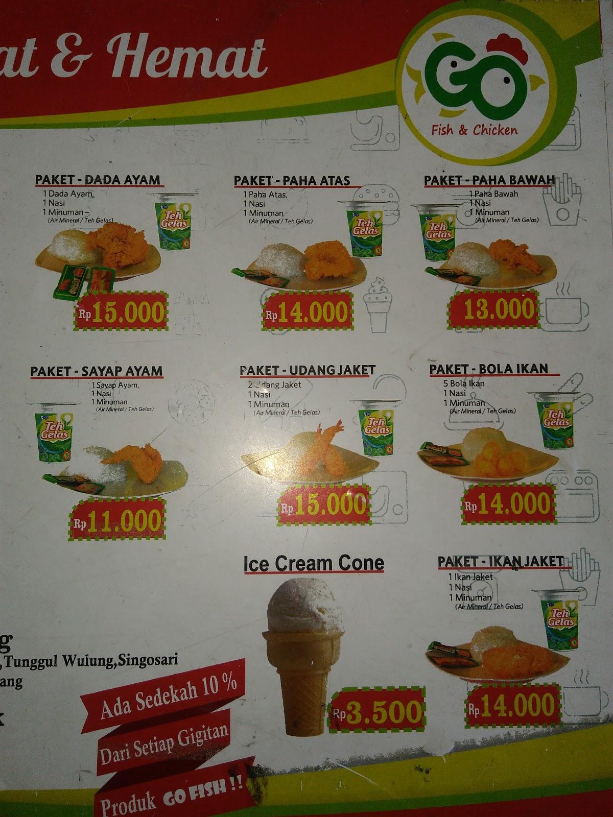 Menu at Gofish And Chicken Chenghoo restaurant, Pandaan