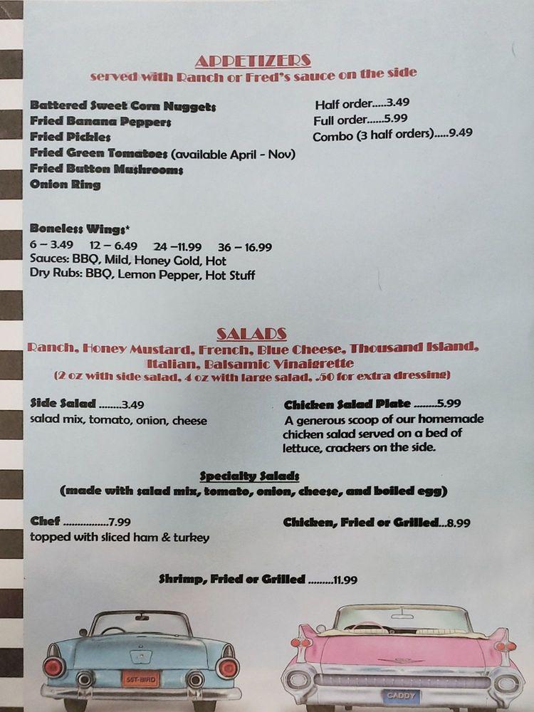 Menu at Our Place Diner restaurant, Fayetteville, 5 W Prospect Rd