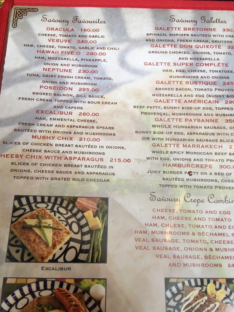 Menu at Cafe Breton, Quezon City, M354+3GQ