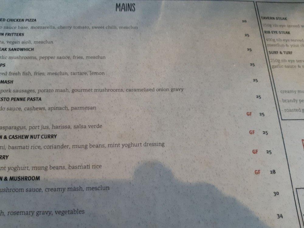 Menu at Off The Track Restaurant and Licenced Cafe, Havelock North, 114 ...