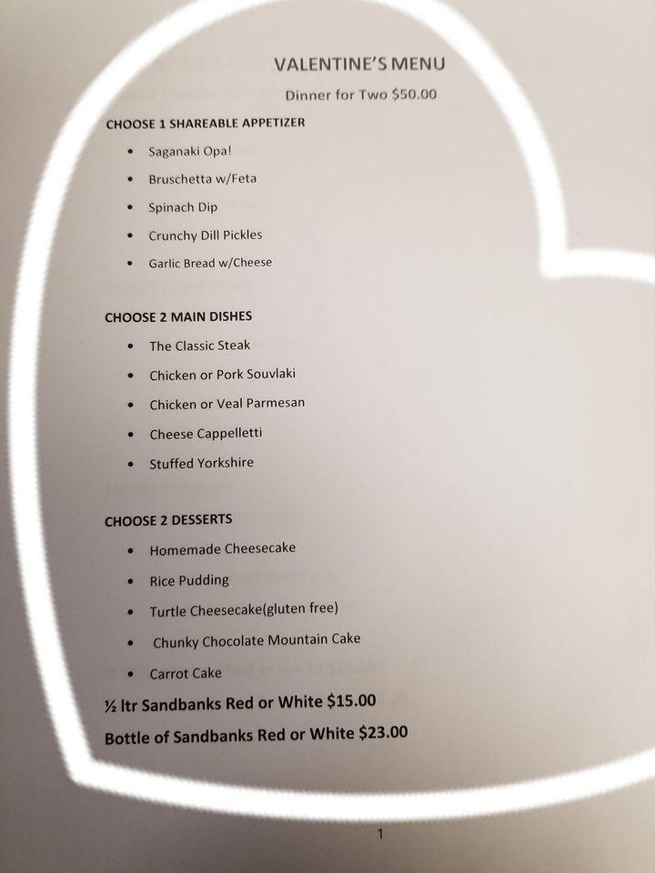 Menu at Vito's Pizzeria Restaurant & Dining Lounge, Brighton, 36 Prince ...
