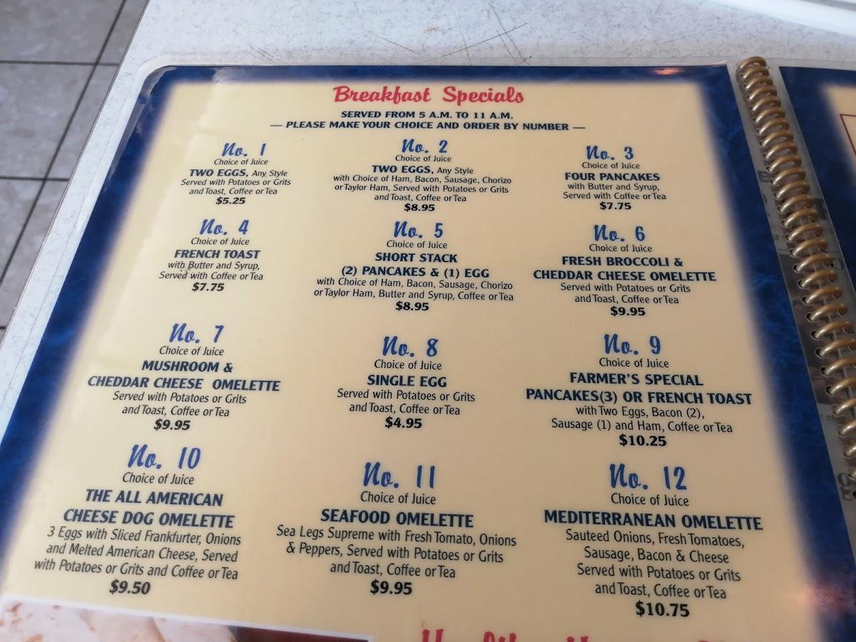 Menu at Four Star Diner restaurant, Union City, 543 32nd St