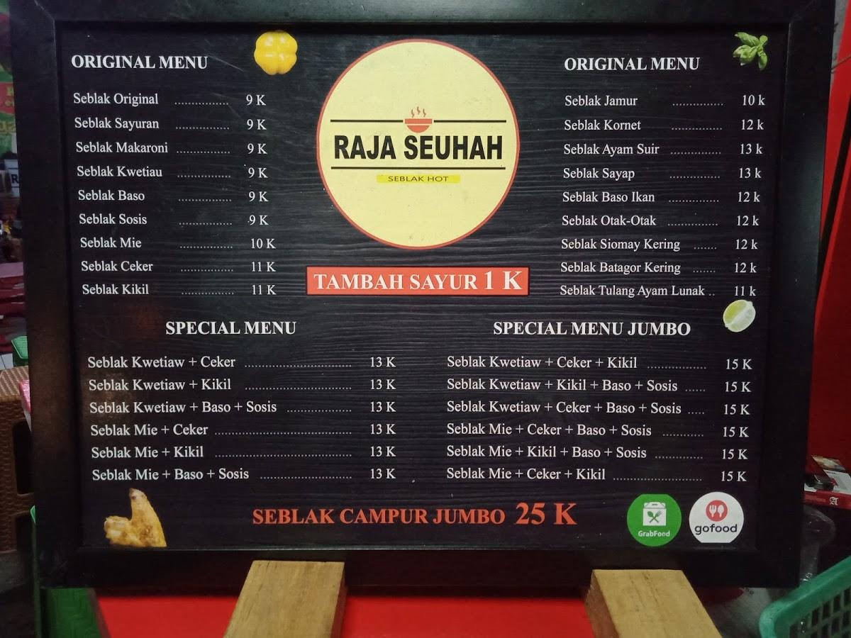 Menu at Seblak Hot Seuhah restaurant, Sukaraja, Jl. Karadenan No.32