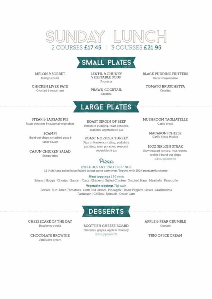 Menu at The Waterside pub & bar, Strathaven