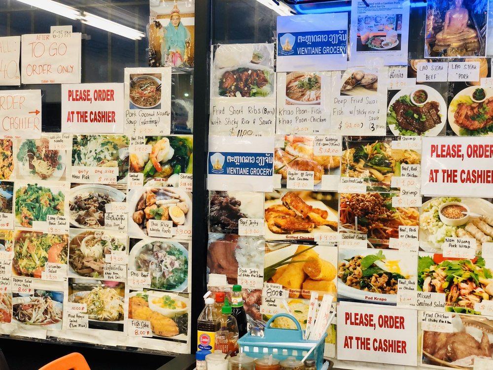 Menu at Vientiane Grocery restaurant, Seattle